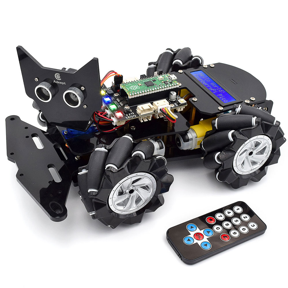 어딥트 Adeept Omni-directional Mecanum Wheels Robotic Car Kit for RPi Pico ...